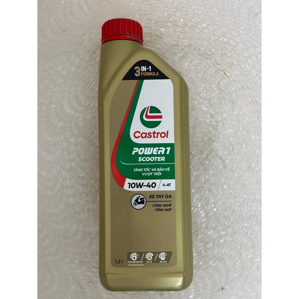 Dầu Nhớt Tổng Hợp Xe Số+Ga Castrol Power-1 4T 10w40 1.200ml ( 1.2L ) | Shopee Việt Nam