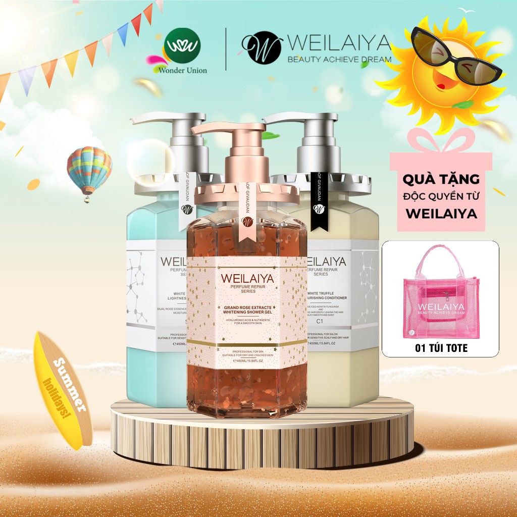 Bộ sản phẩm chăm sóc tóc và Sữa tắm nước hoa, trắng da toàn thân Weilaiya 450ml | Shopee Việt Nam