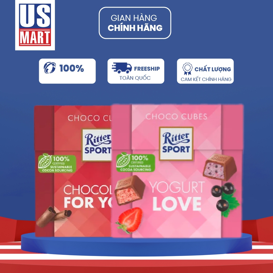 Kẹo Socola Viên Hỗn hợp Ritter Sport Choco Cubes 176g (22 Viên ...