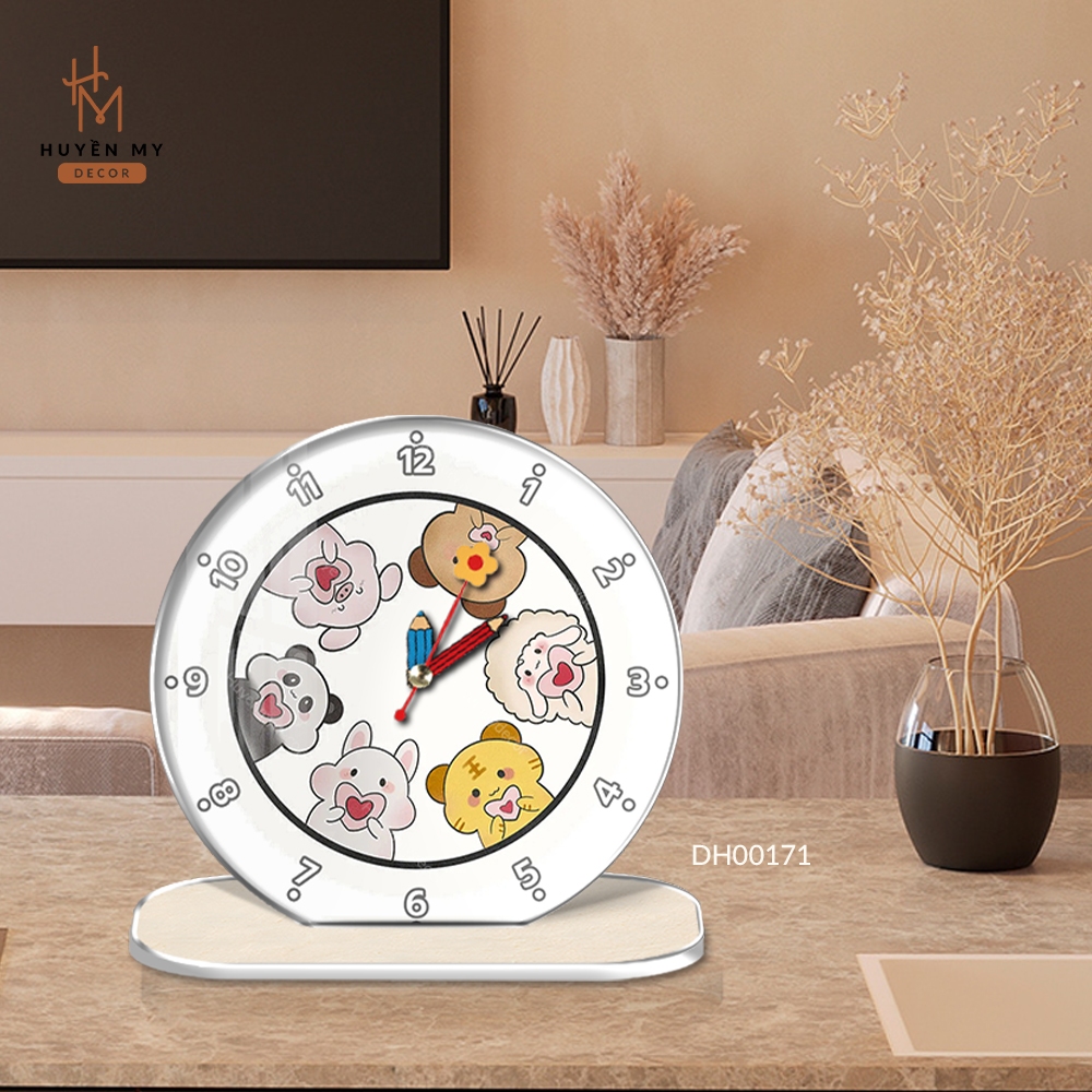 Tranh Đồng Hồ Doomi Để Bàn Nhỏ Dễ Thương, Decor Góc Học Tập, Góc Làm ...