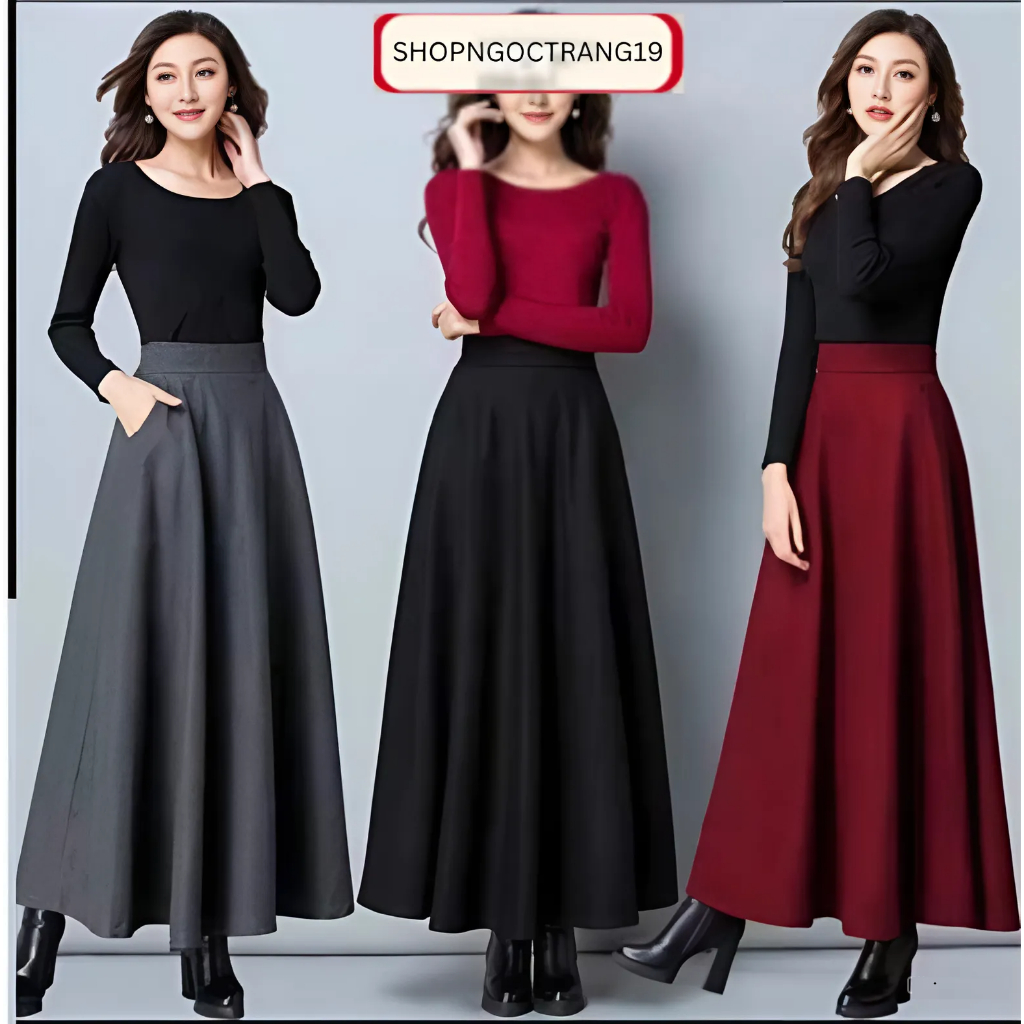 Chân Váy Xòe 90cm, Chân Váy Xòe Chất Tuyết Mưa Cao Cấp_Shopngoctrang19 ...