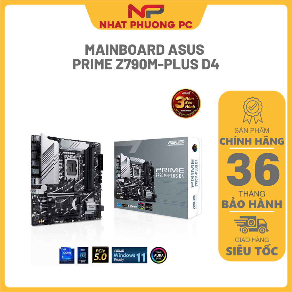 Mainboard ASUS PRIME Z790M-PLUS D4-CSM, Hỗ trợ CPU Intel thế hệ thứ 12 ...