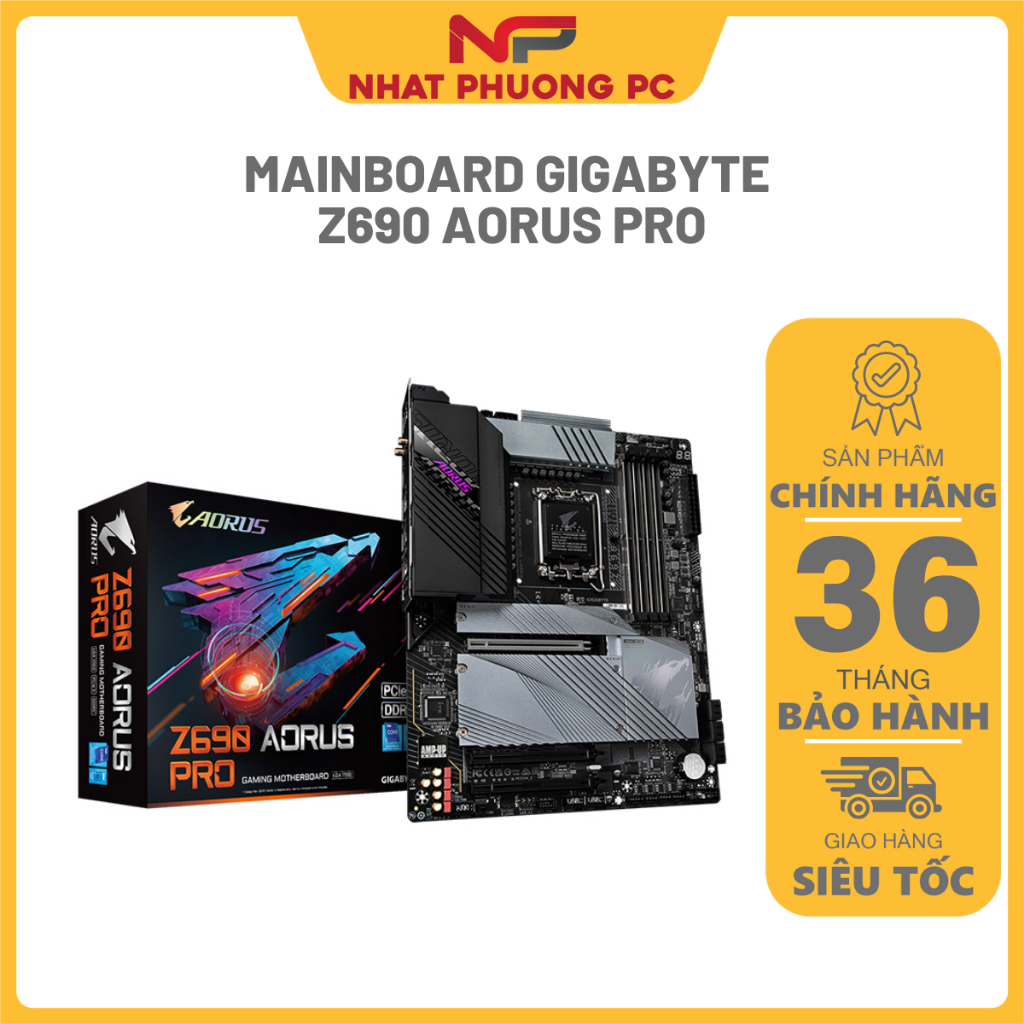 Mainboard GIGABYTE Z690 AORUS PRO (Intel Z690, Socket 1700, ATX, 4 khe ...