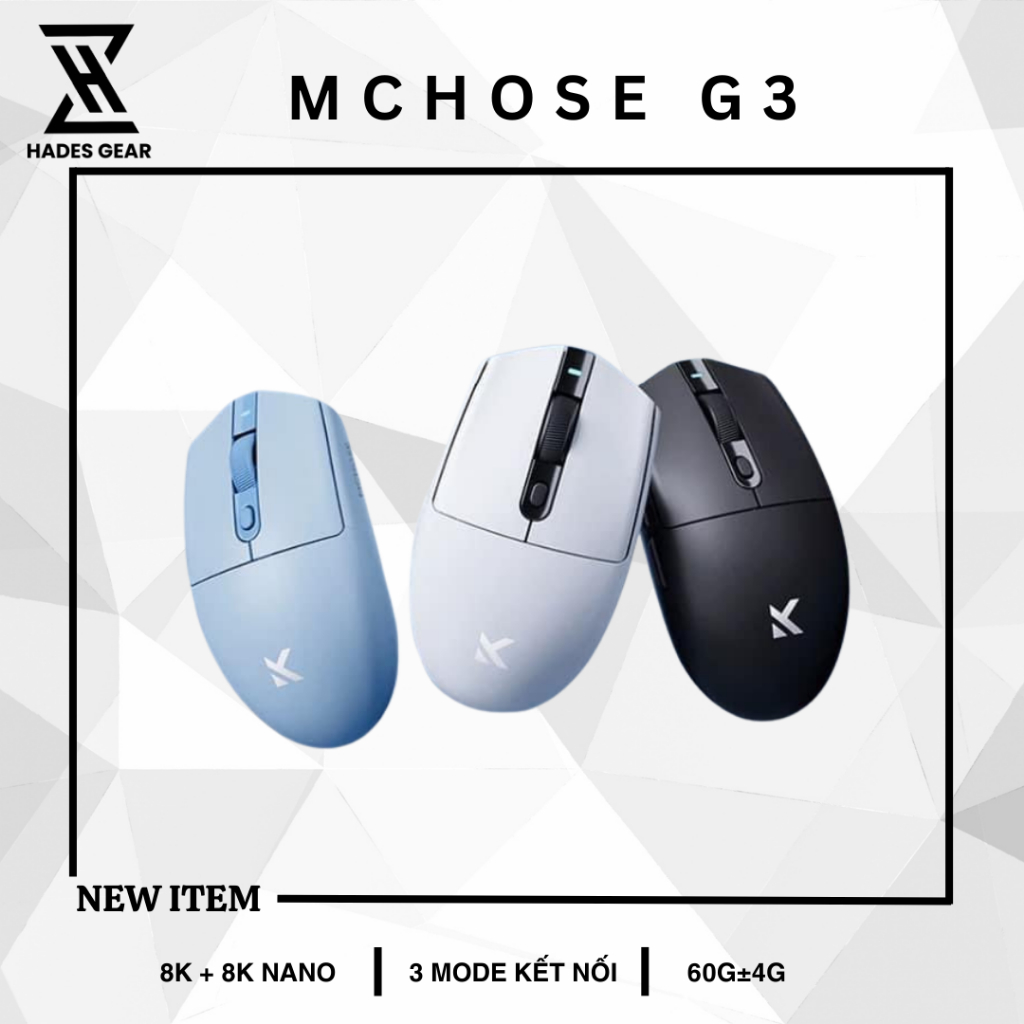 Chuột Gaming không dây MCHOSE G3 | G3 Pro | G3 Ultra 8k Nano 3 mode kết ...