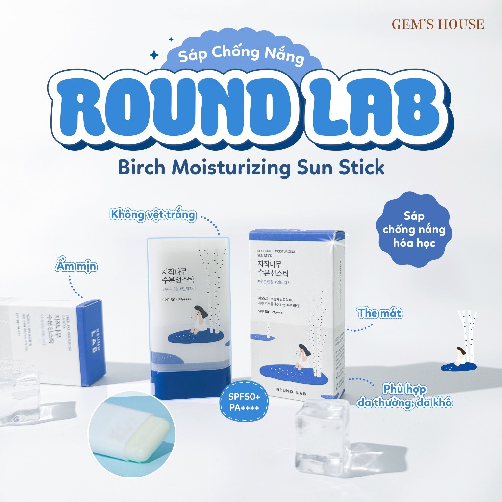 Thanh Lăn Chống Nắng Round Lab Birch Moisturizing Sun Stick 19g ...