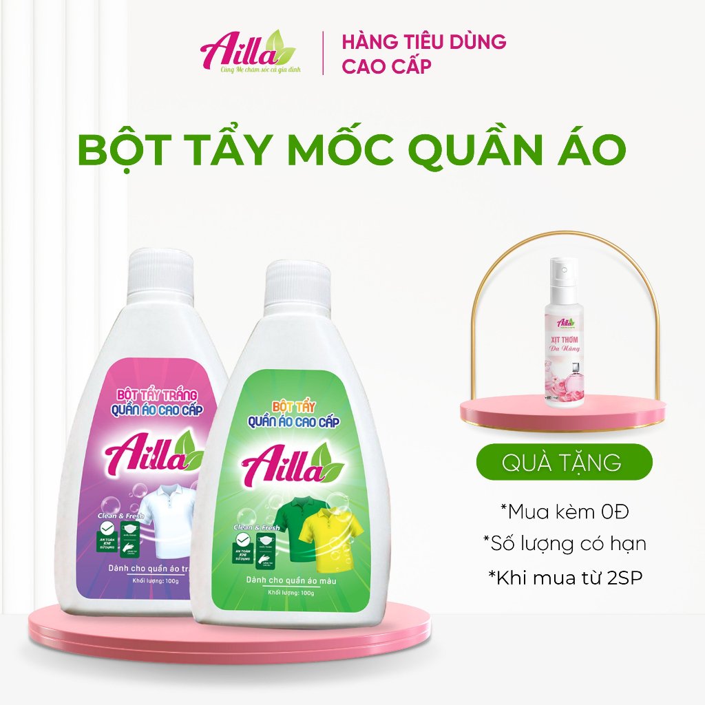 Bột Tẩy Mốc Quần Áo Ailla Tẩy Mốc Cao Cấp An Toàn Không Phai Màu Quần ...