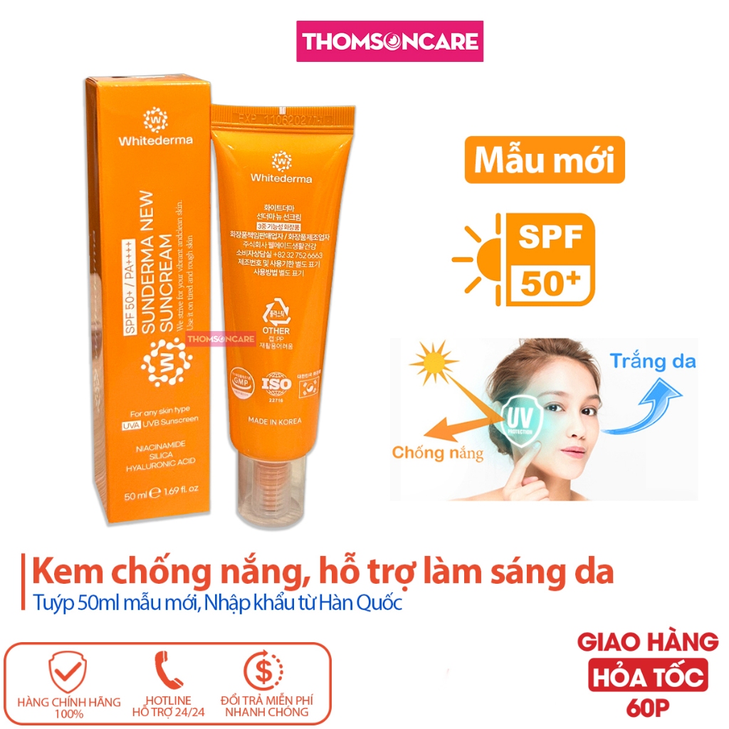 Kem chống nắng Sunderma Whitederma SPF 50+ (50ml) - giúp da đều màu ...