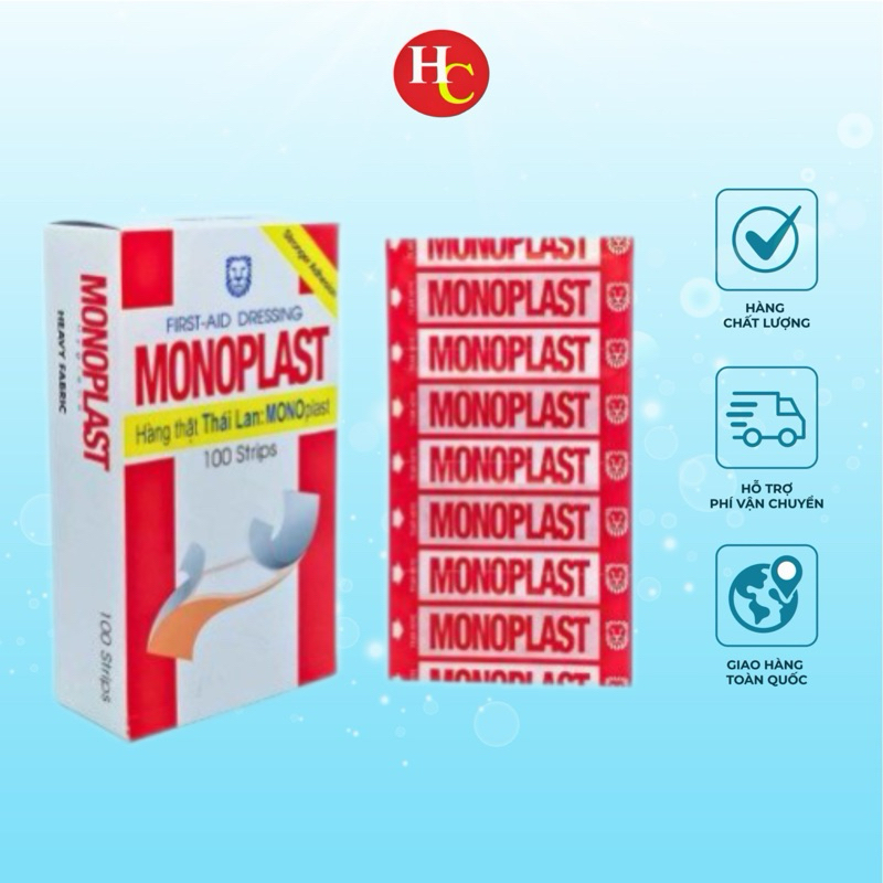 Băng keo cá nhân Monoplast ( Hộp 100 miếng ) | Shopee Việt Nam