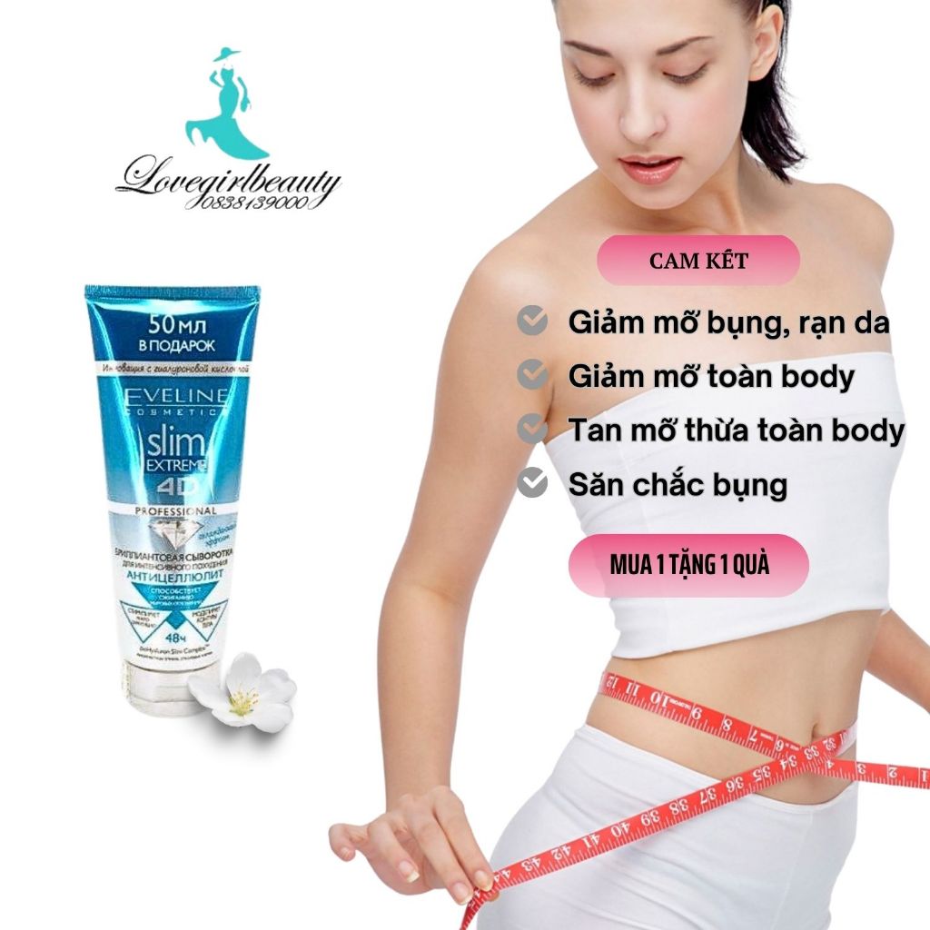 kem tan mỡ bụng Eveline Slim Extreme 4D Nga r.da hiệu quả săn chắc da giảm mỡ an toàn cam kết ...