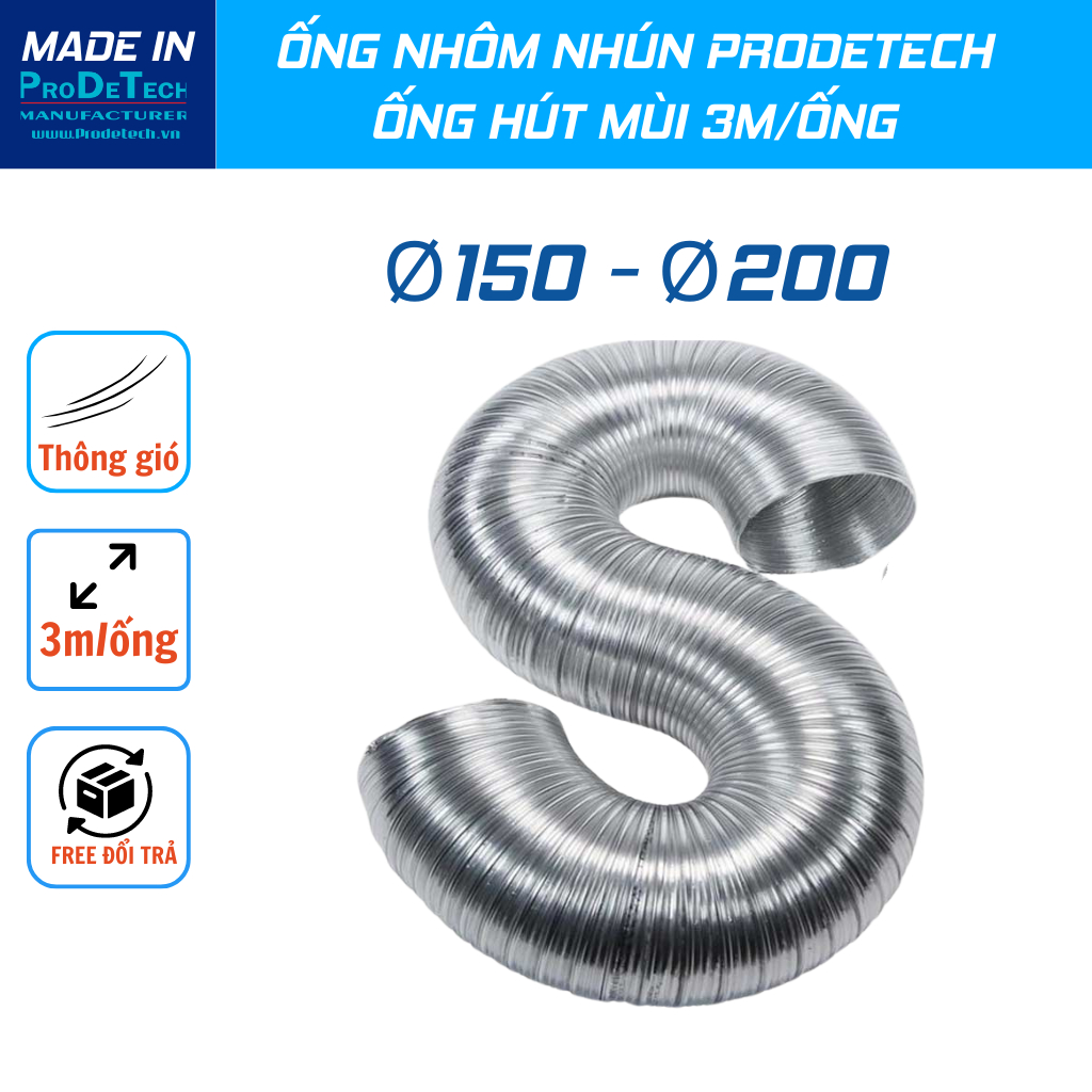 Ống nhôm nhún D200-D250 PRO LOẠI 1 hàng chất lượng cao chịu nhiệt 3m ...