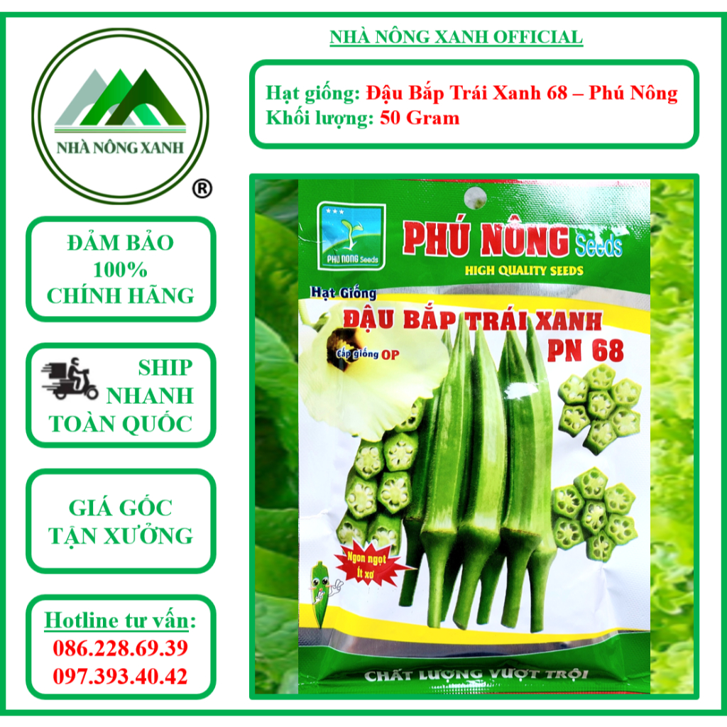 Hạt Giống ĐẬU BẮP TRÁI XANH PN68 - PHÚ NÔNG - NHÀ NÔNG XANH | Shopee ...