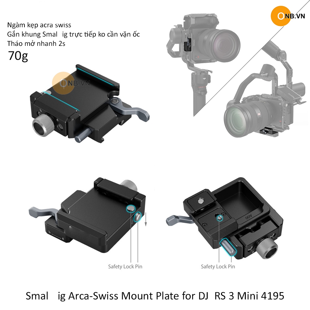 Small-Rig Arca-Swiss Mount Plate Gimbal Ronin RS3 Mini 4195 | Shopee ...