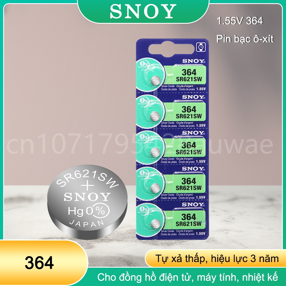 Vỉ pin đồng hồ Sony Chính Hãng Nhật Bản 364 – SR621SW 1.55V vỉ 5 viên ...