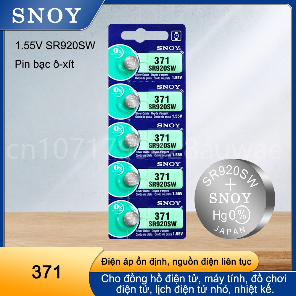 Vỉ 5 Viên Pin Sony 371 SR920SW AG6 Dành Cho Đồng Hồ (Loại Tốt) | Shopee ...