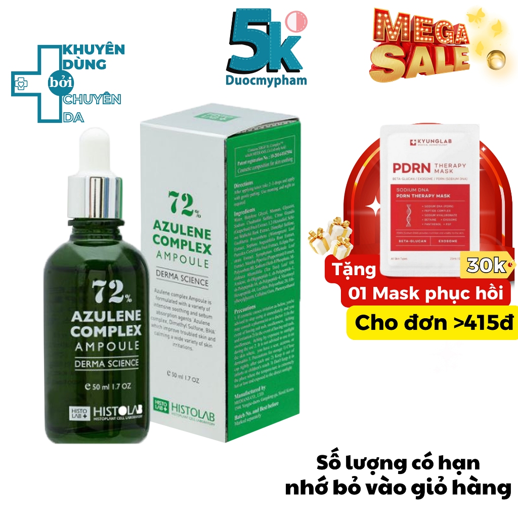 Tinh Chất Serum Histolab Azulene Complex Ampoule 72% - Giảm ngừa mun và ...