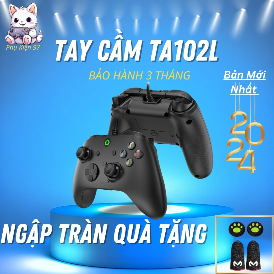 💛 Giá Sốc 💛Tay cầm chơi game A102L 2024, tay cầm có dây Joystick 360 chơi game fifa online 4 ...