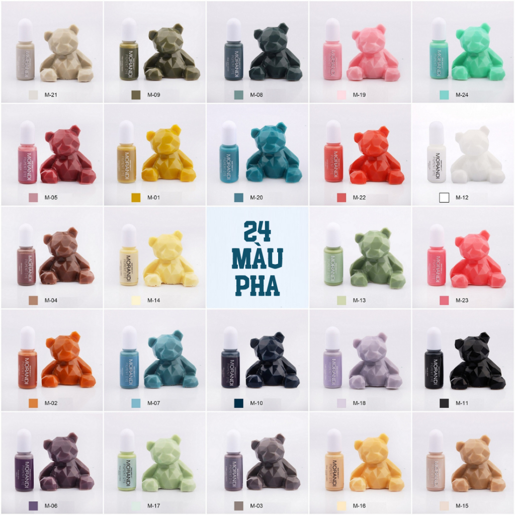 24 Màu đục màu pha Epoxy, pha nến thơm, UV resin, pha resin | Shopee ...