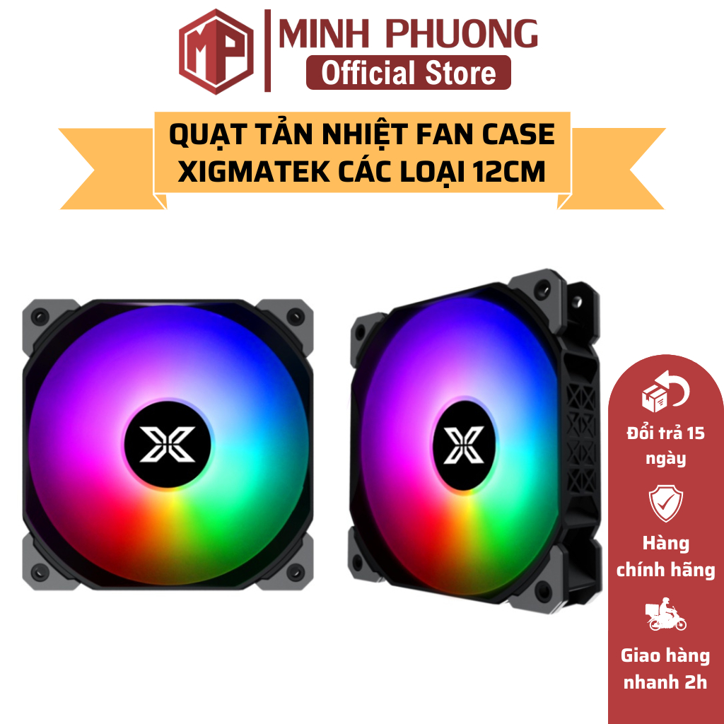 Quạt Tản Nhiệt Fan Case XIGMATEK X22F - RGB FIXED 12cm (Hàng bóc case ...