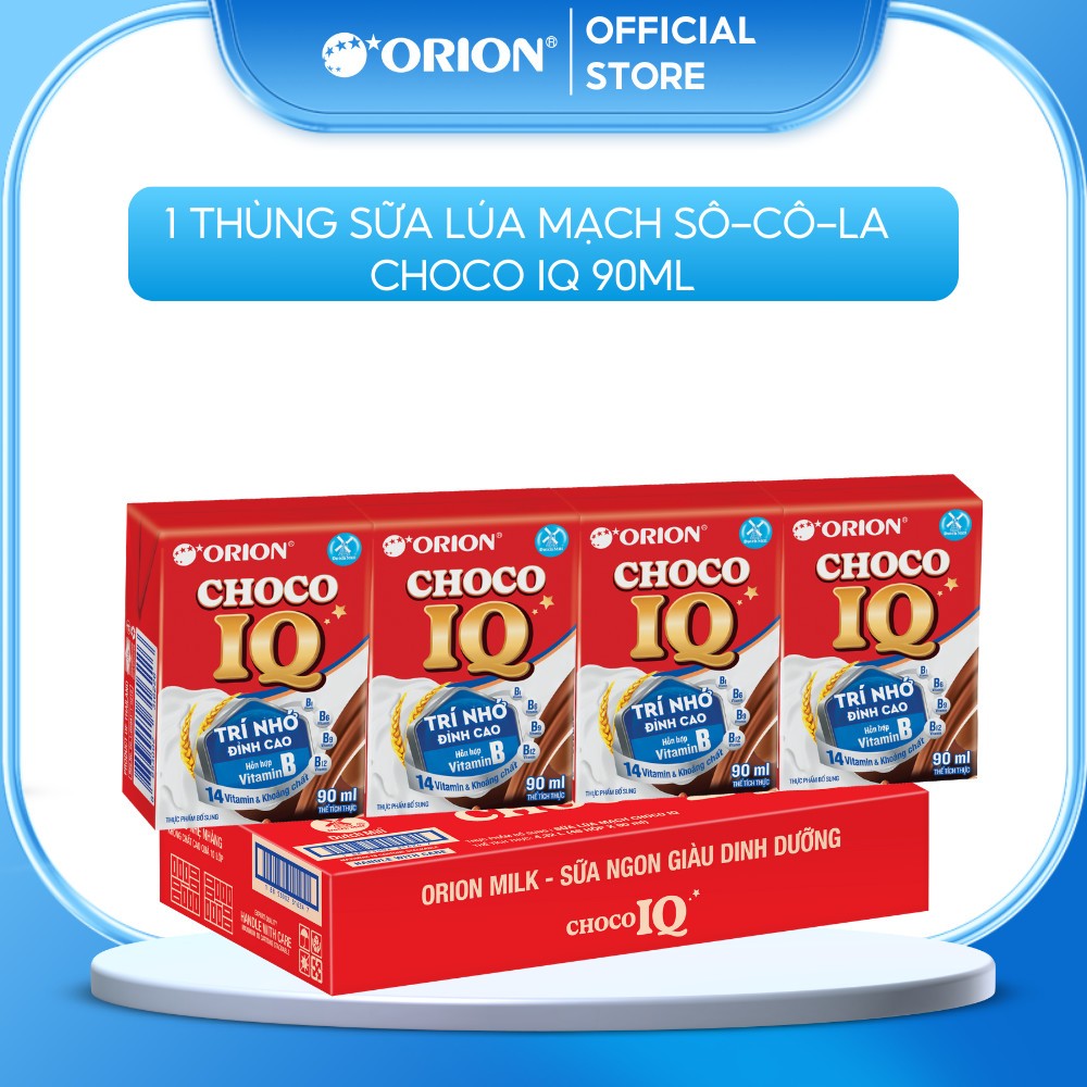 Thùng 48 hộp Sữa ORION Lúa Mạch Sô-cô-la Choco IQ 90ML | Shopee Việt Nam