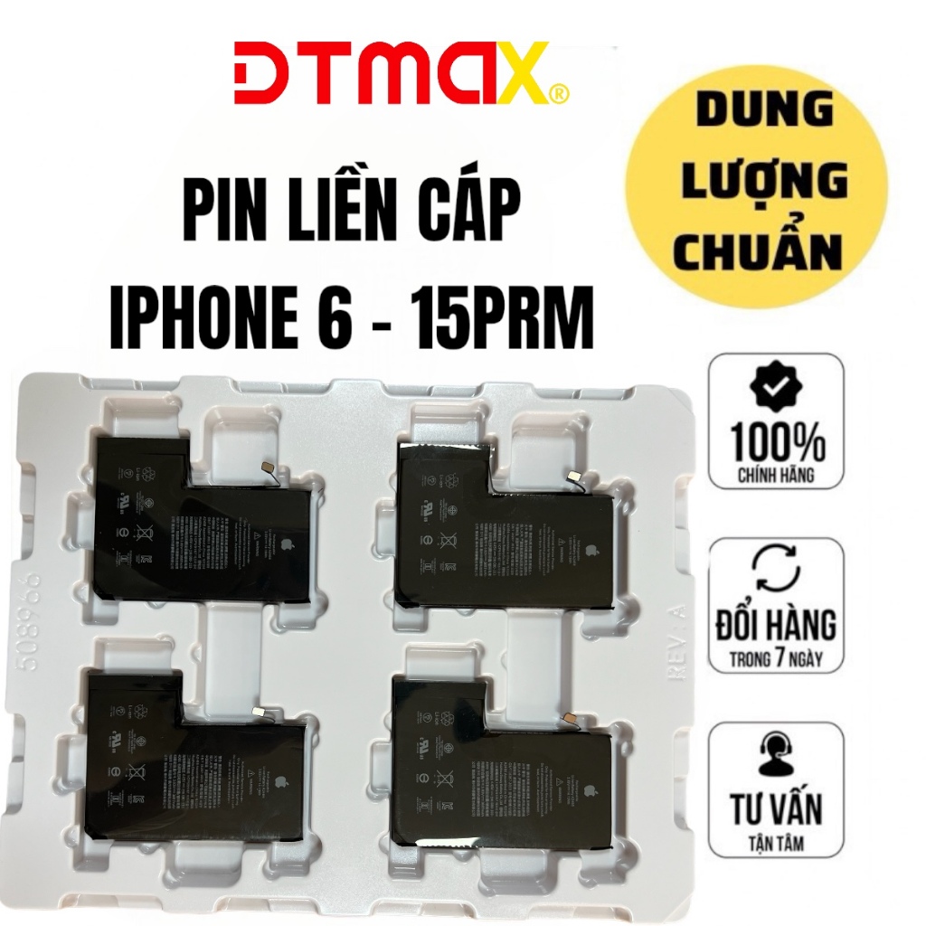 Pin zin new dung lượng chuẩn dành cho điện thoại iP 6 Đến 15 Prm, Tặng ...