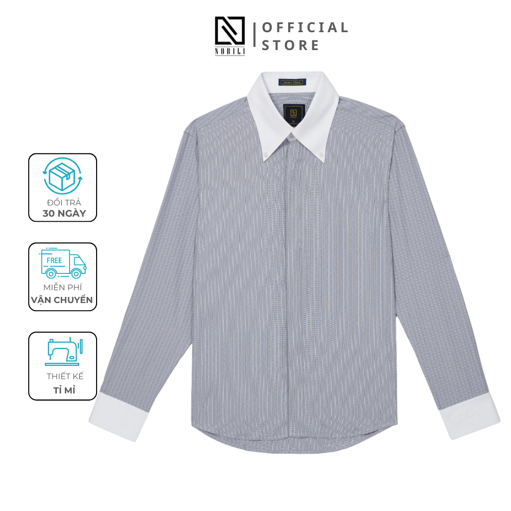 Áo sơmi nam WINCHESTER cổ BUTONDOWN xám kẻ dọc xanh cao cấp – NOBILI SMD124 | Shopee Việt Nam