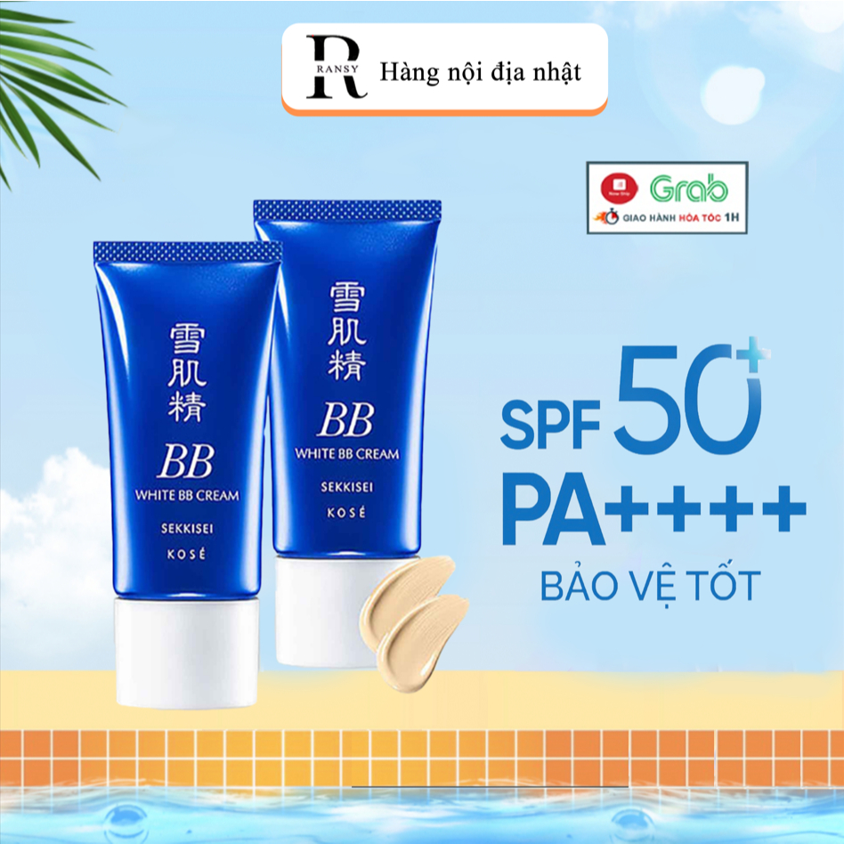 Kem nền chống nắng BB Kose Cream Sekkisei White BB Cream Nhật Bản SPF PA 40 +++(30g) | Shopee ...
