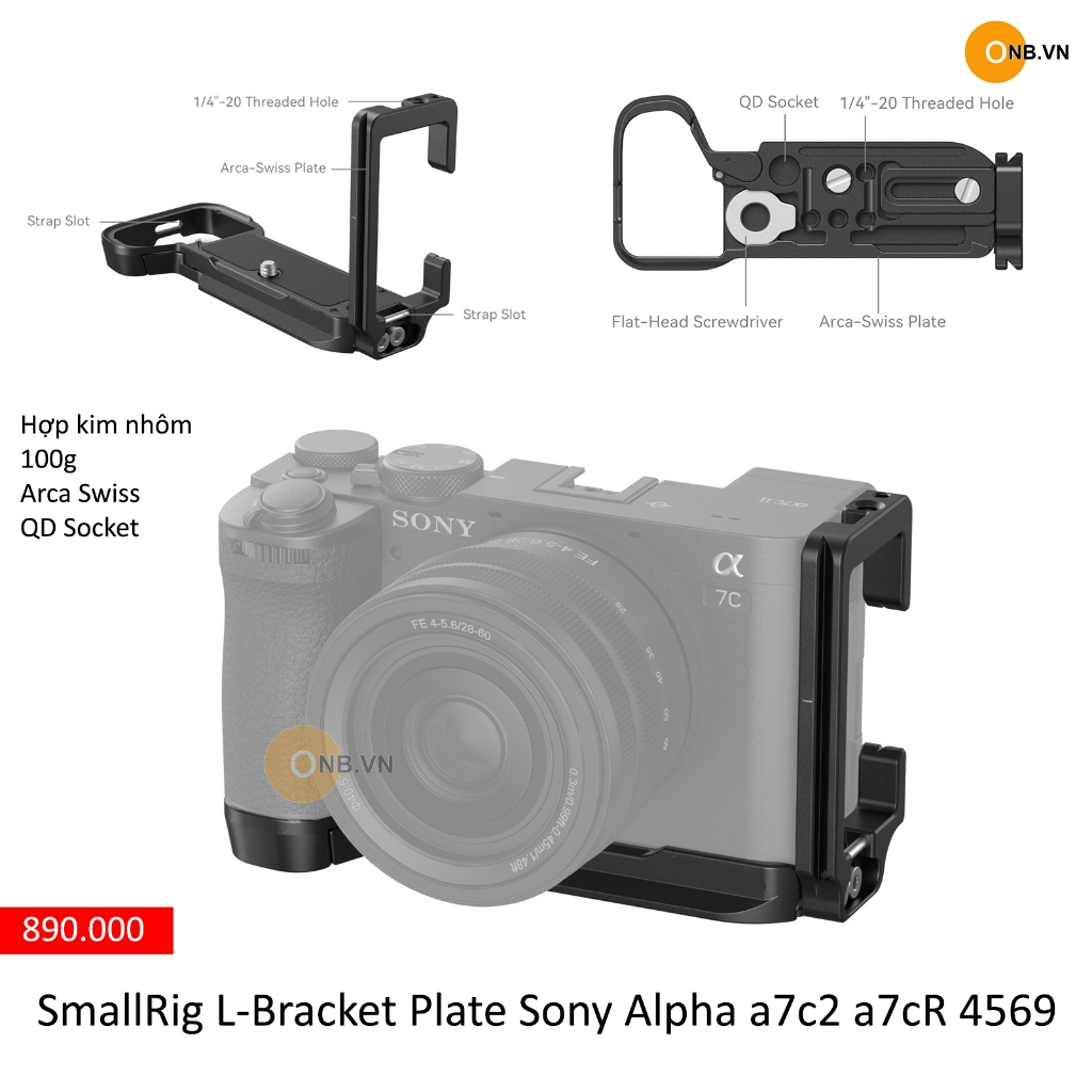 Small -Rig L-Plate Sony Alpha a7c2 a7cR 4569 | Shopee Việt Nam