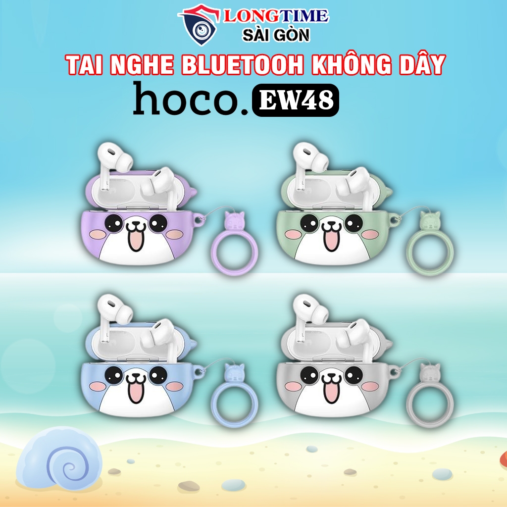Tai Nghe Bluetooth Không Dây Có Mic Đàm Thoại HOCO EW48 4H Nghe Nhạc - Tai Nghe Nhét Tai Có Ốp ...