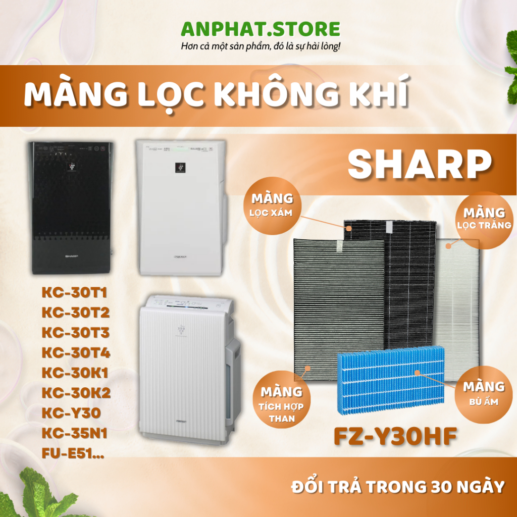 Màng lọc không khí thay thế Mã: FZ-Y30SF, KC-30T1,T2,T3,T4; 30K1, 30K2, Y30, 35N1, 35C1, FU-E51 ...