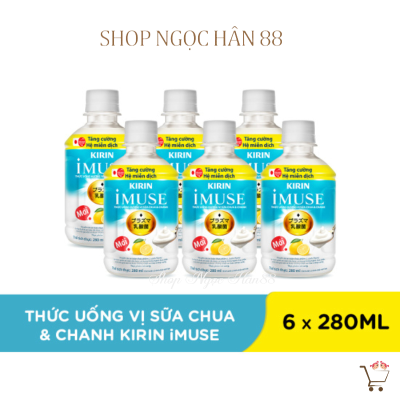 Lốc 6 chai nước uống Kirin Imuse vị sữa chua và chanh 280ml | Shopee Việt Nam