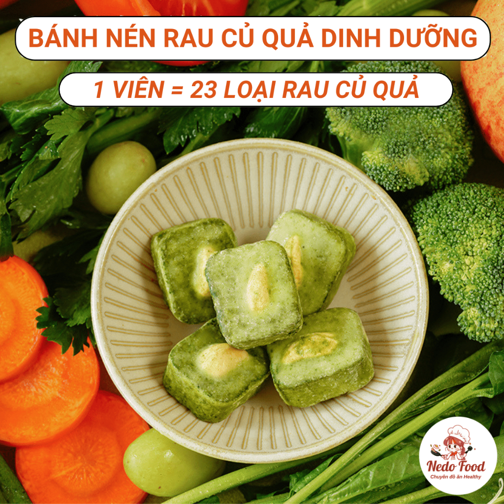 Bánh Nén 23 Loại Rau Củ Quả Nedo Food Thơm Ngon Siêu Dinh Dưỡng Sấy Khô ...