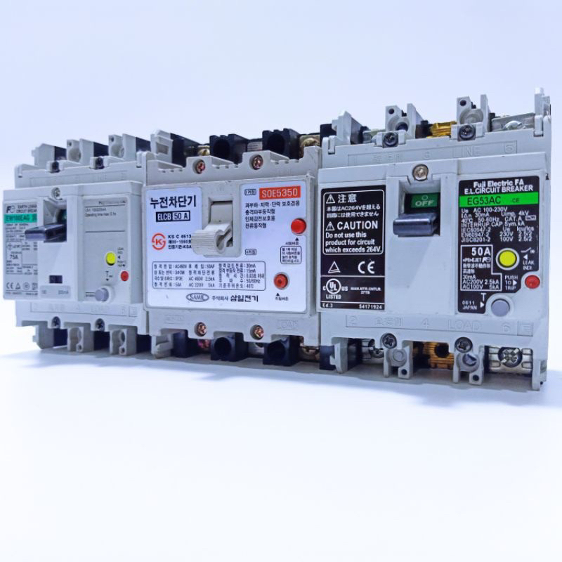 Aptomat Chống Giật bãi 2P- ELCB 15A~100A Japan/Korea ( Mới 80-95% ...