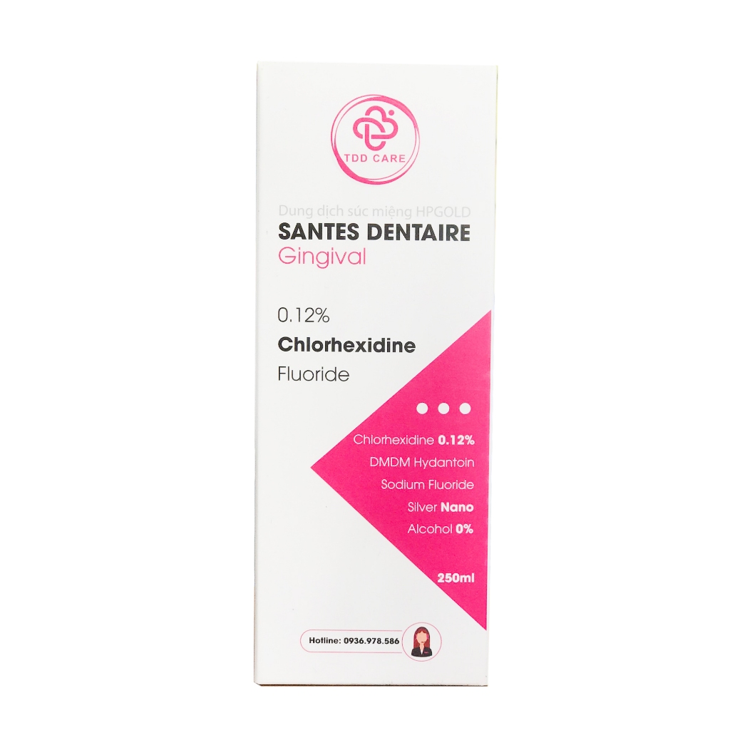 (chai 250ml) Dung dịch súc miệng TDDCare (hồng) SANTES DENTAIRE ...