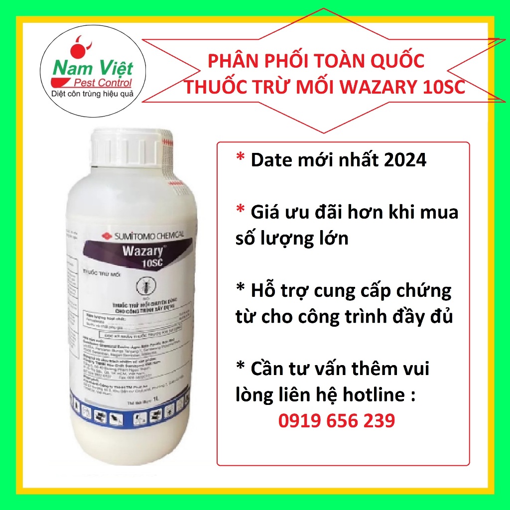 THUỐC DIỆT VÀ PHÒNG CHỐNG MỐI WAZARY 10SC - Sumitomo Nhật Bản ( chai 1 ...