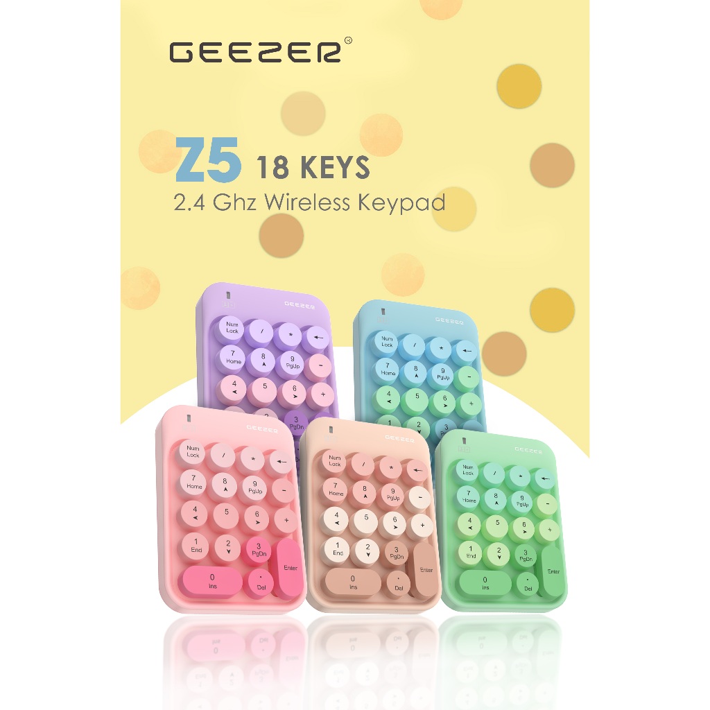 Bàn Phím Số Không Dây (2.4Ghz) GEEZER By MOFII Z5 COLORFUL | Shopee ...