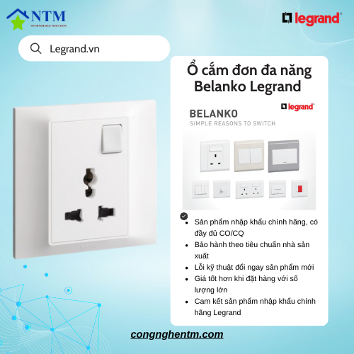Ổ cắm đơn đa năng Belanko Legrand 617667 | Shopee Việt Nam