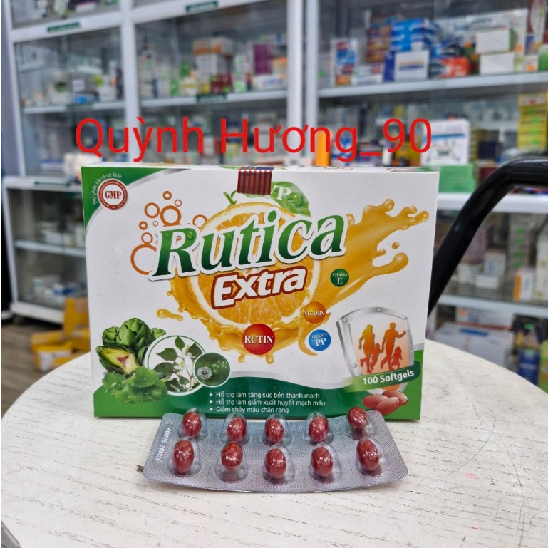 ( Chính hãng ) Viên uống RUTICA EXTRA giúp bổ sung Rutin c rau má ...