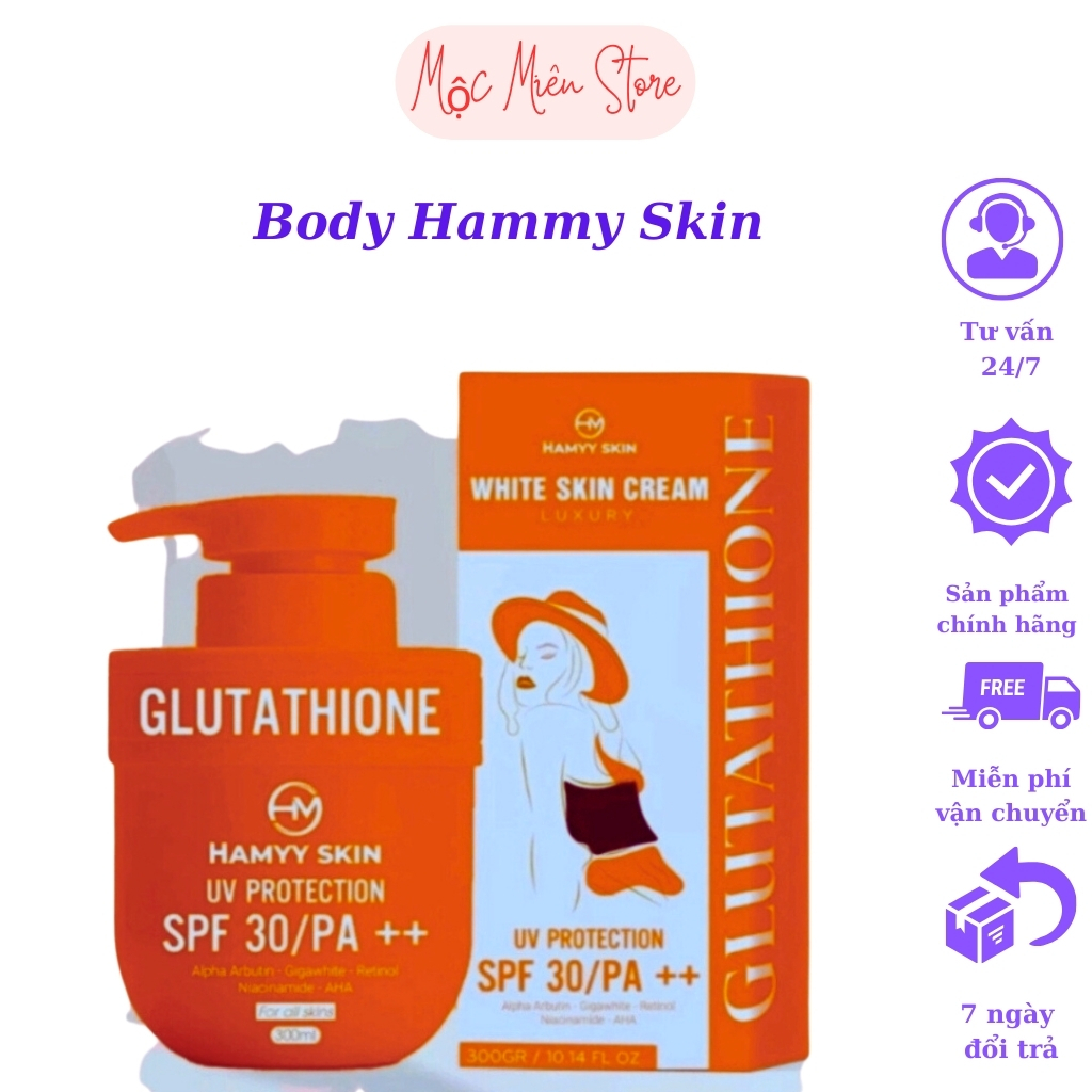 [Siêu trắng] Kem body Glutatgione Hammy skin-Chính hãng dưỡng trắng,cấp ...