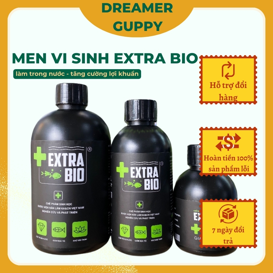 Men Vi Sinh Extra Bio làm trong nước bể cá - ExtraBio cao cấp cho cá cảnh 125Ml - 250ML - 500ML ...