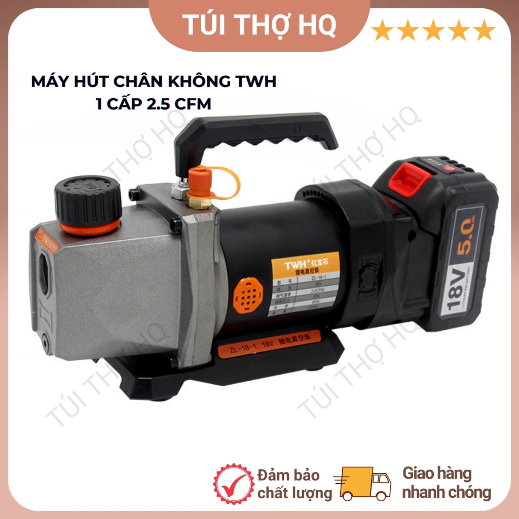 Máy hút chân không pin TWH 2.5cfm hàng đài loan Model TWH- ZL-18 chân ...