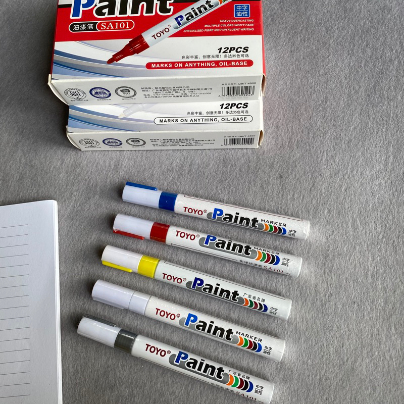 HỘP 12 CÂY BÚT SƠN TOYO Paint Marker SA101 - Bút repaint.Bút sơn ...