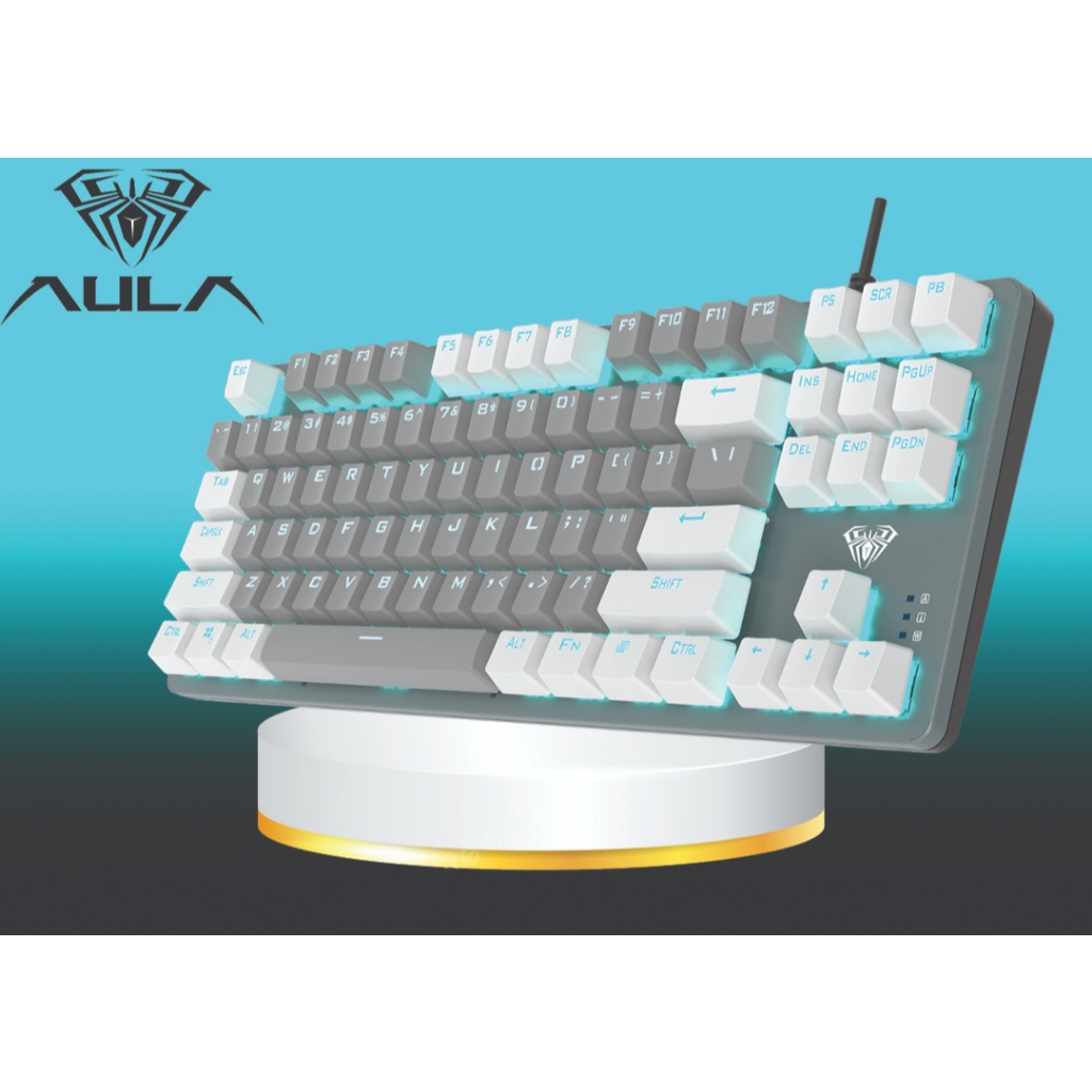 Bàn Phím Cơ AULA F3287 (Xám Trắng) Blue Switch Sử Dụng Cho Máy Tính, PC ...