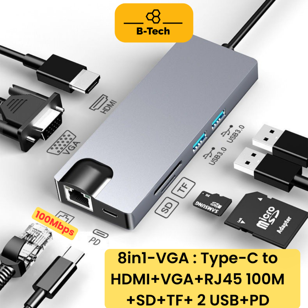 USB C Hub Type C Cổng chia chuyển đổi đa năng Macbook, máy tính Cổng ...