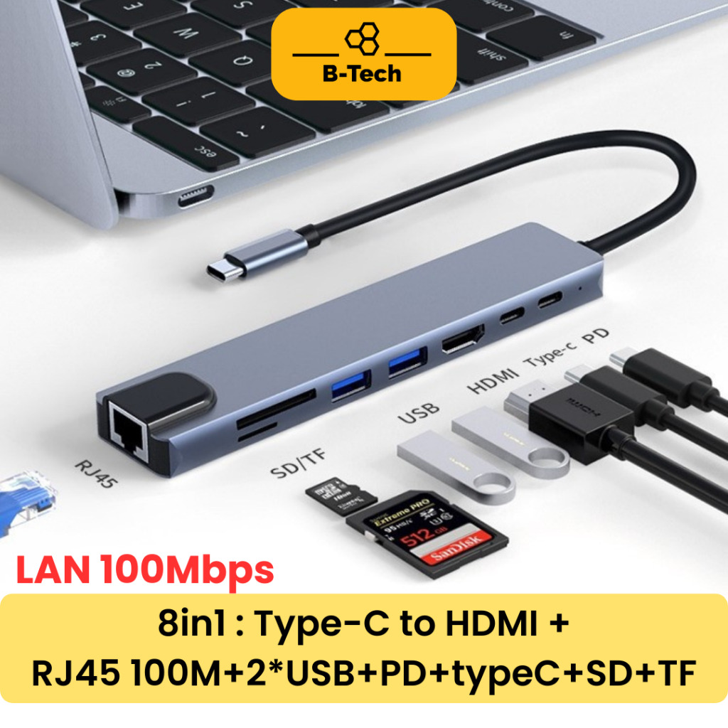 USB C Hub Type C Cổng chia chuyển đổi đa năng Macbook, máy tính Cổng ...