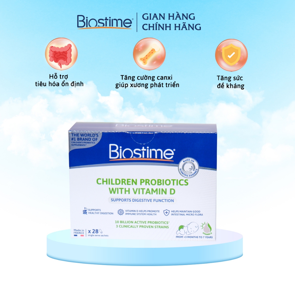 Men Vi Sinh Bổ Sung Lợi Khuẩn Biostime Probiotic With Vitamin D Hỗ Trợ ...