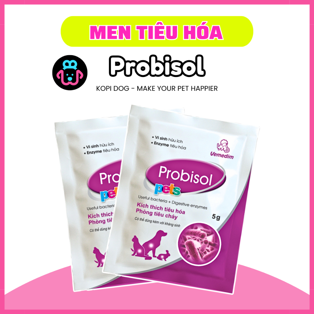 Men tiêu hóa Probisol cho thú cưng chó mèo gói lẻ 5gram | Shopee Việt Nam