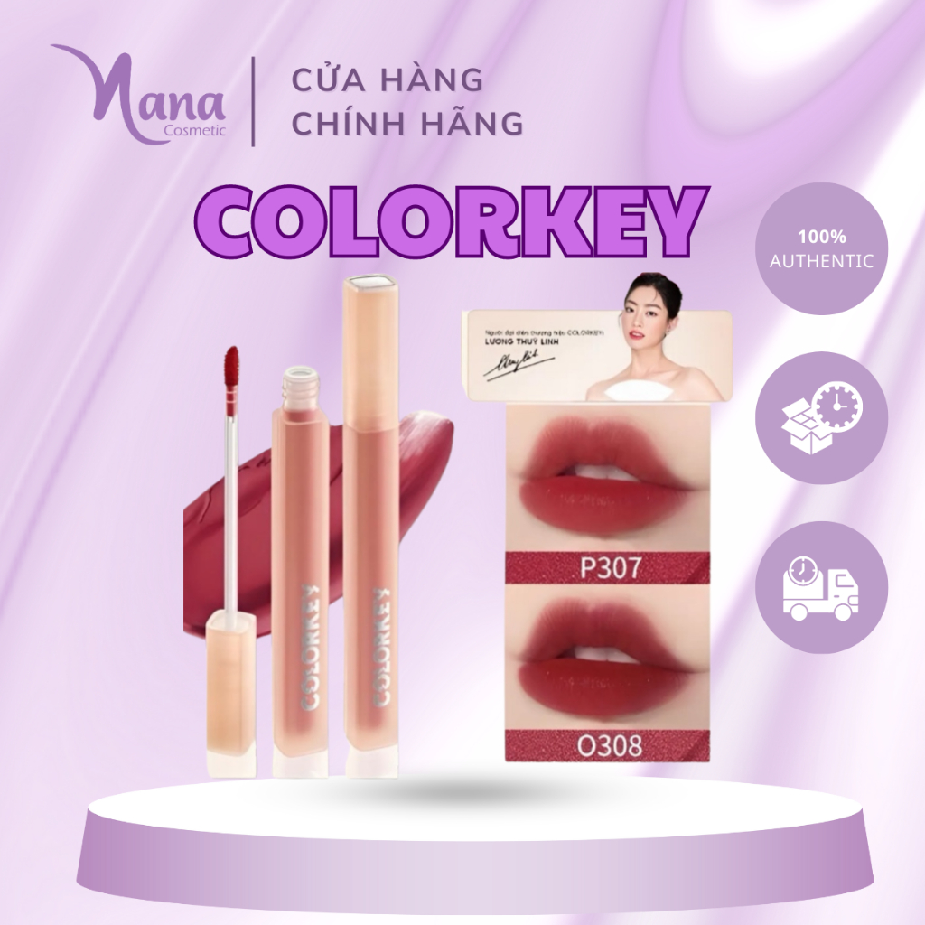COLORKEY - Son Kem Lì COLORKEY Dạng Nước, Hiệu Ứng Làm Mờ Môi, Mịn Lì Lâu Trôi 1.8g | Shopee ...