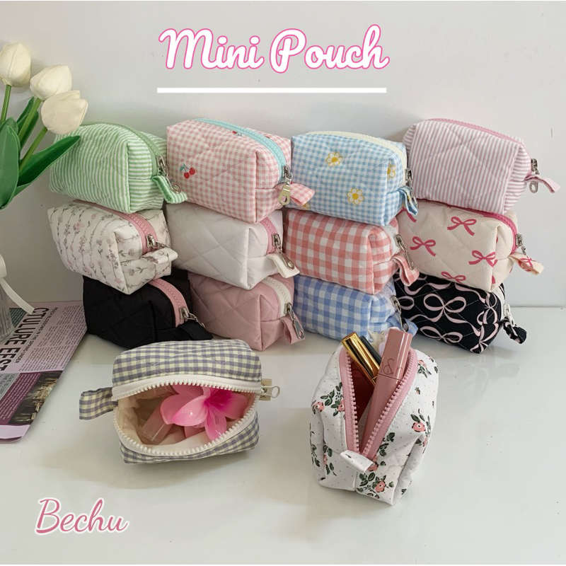 Túi mini chần bông nhỏ gọn nhiều màu sắc đựng son mỹ phẩm | Shopee Việt Nam