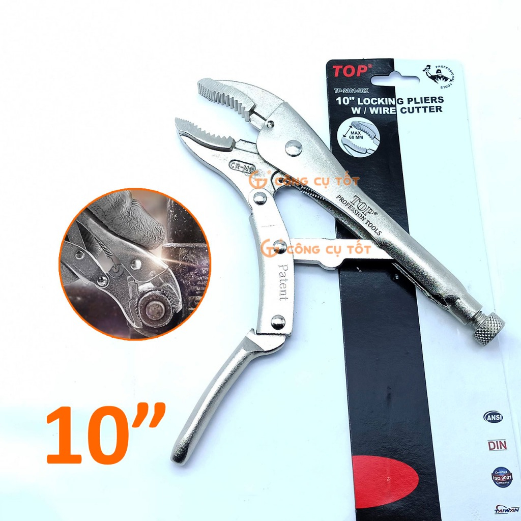 Kìm kềm bấm chết, cắt dây cộng lực hãng TOP chất liệu thép hợp kim Crom ...