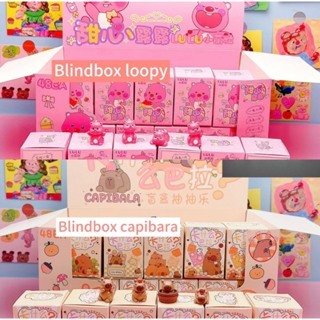 Combo 5 hộp mù Blind box hộp mù mô hình nhân vật loopy và Capybara ...